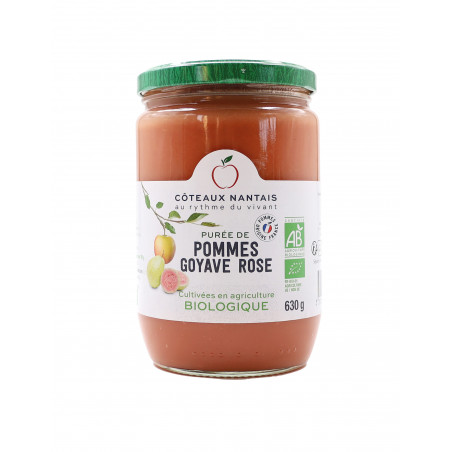 Purée de pommes goyave rose Bio - 630 g